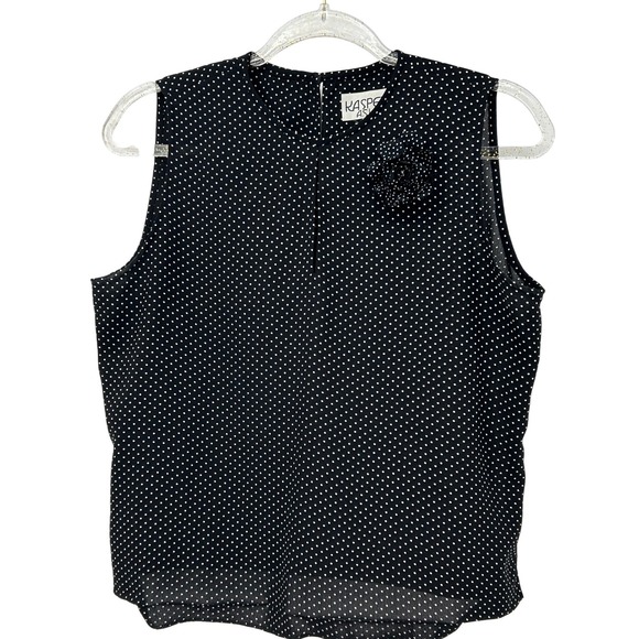 Kasper A.S.L. | Tops | Kasper Asl Womens P Polka Dot Sleeveless Shell ...